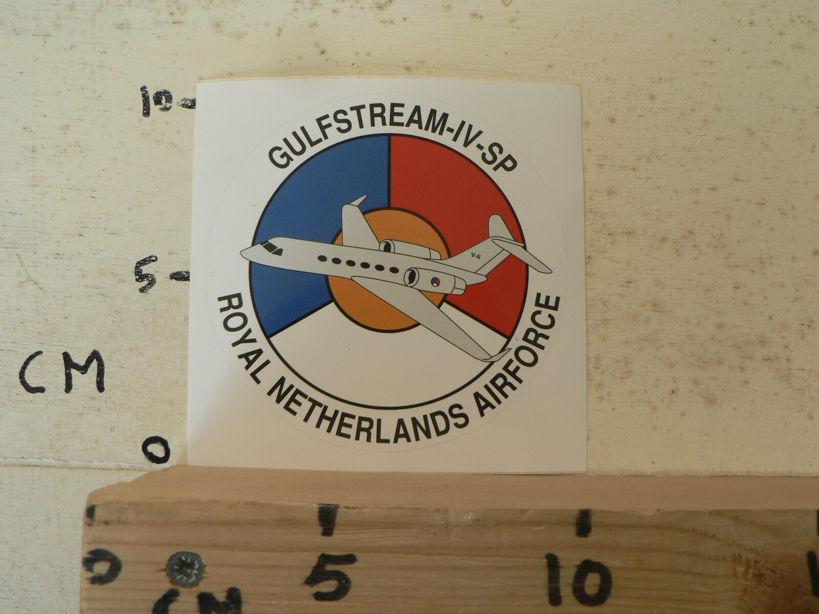 STICKER,DECAL GULFSTREAM -IV-SP ROYAL NETHERLANDS AIR FORCE ARMY LEGER ...
