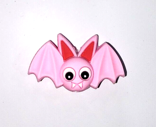 1 pc. Silicone Focal Bead, Beadable accessories 22 x 38mm Pink Bat ...