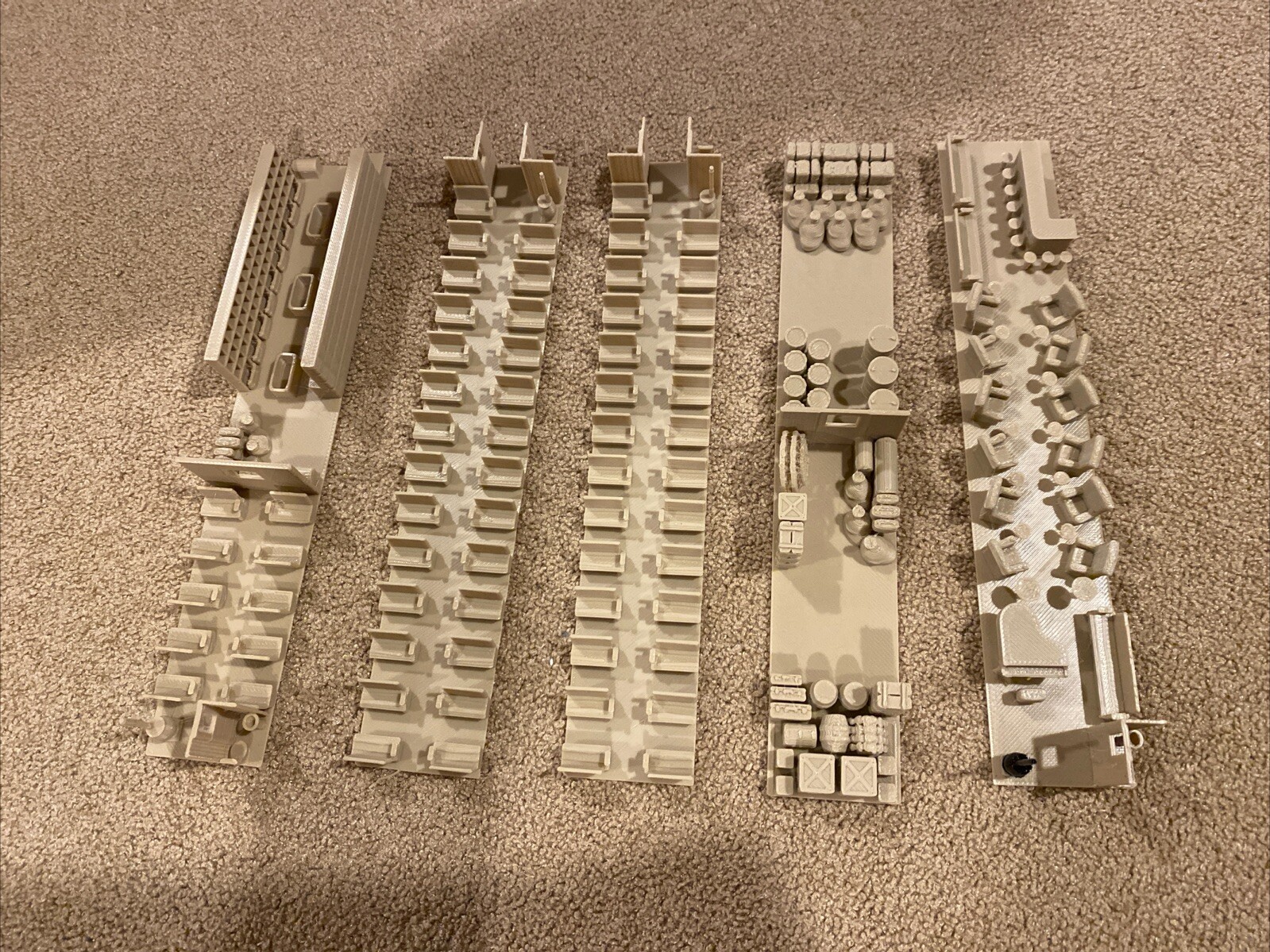 50' Overland Passenger Car Interiors set Of 5 Ho Scale Fits Roundhouse ...