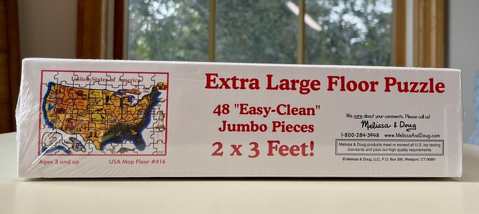 Melissa & Doug USA Floor Puzzle 48 Jumbo Pieces States and Nicknames ...