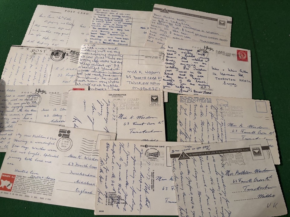 Job Lot collection x18 Vintage postcards Channel Islands Jersey ...