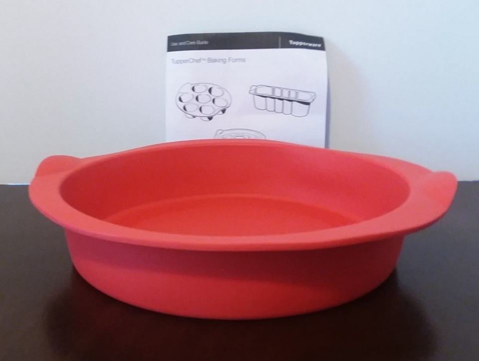 Tupperware Silicone Baking Form Mold Round 11" Red Brand New | eBay