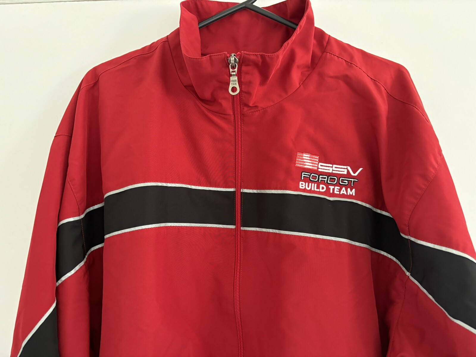 RARE SALEEN SSV FORD GT BUILD TEAM EMPLOYEE MENS RED RACE JACKET ...