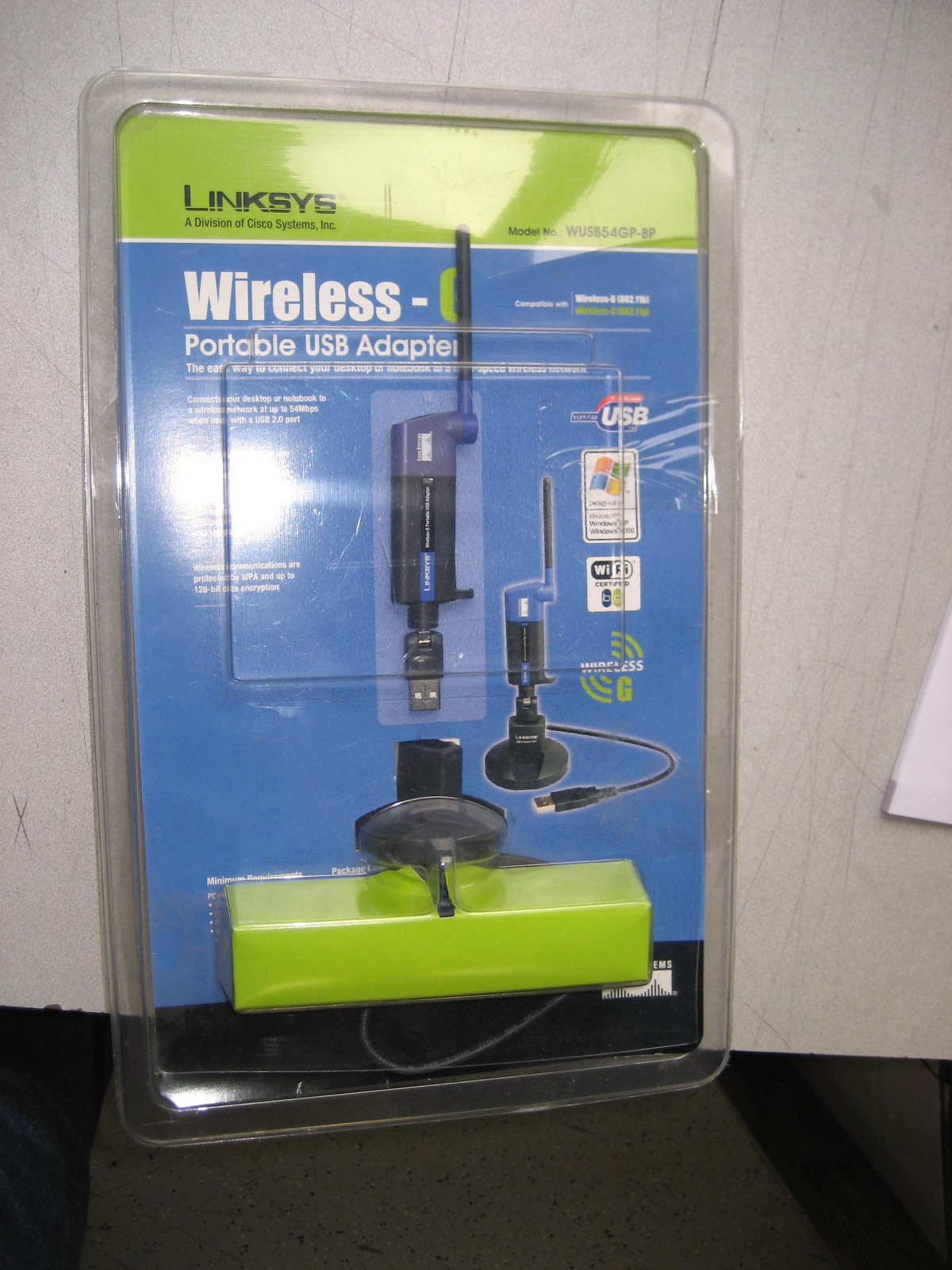 New Cisco-Linksys Wireless-G Portable USB Adapter (WUSB54GP-BP) no ...