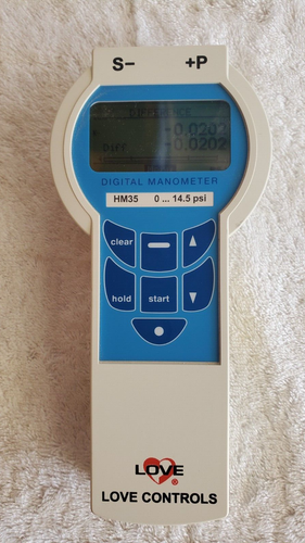 Dwyer Love Controls HM35 Precision Digital Pressure Manometer 0-14.5 ...
