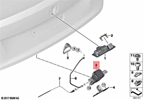 Genuine BMW M2 F22 F23 F87 218d 218i 220d 220dX 220i Lock Trunk Lid ...