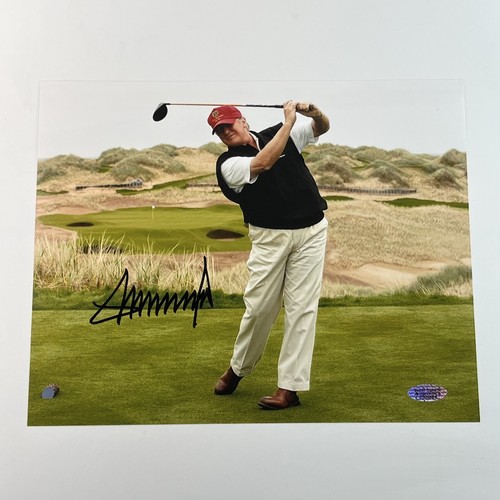 President 45/47 Donald J Trump Autographed 8x10 Photo Golfing Signed ...