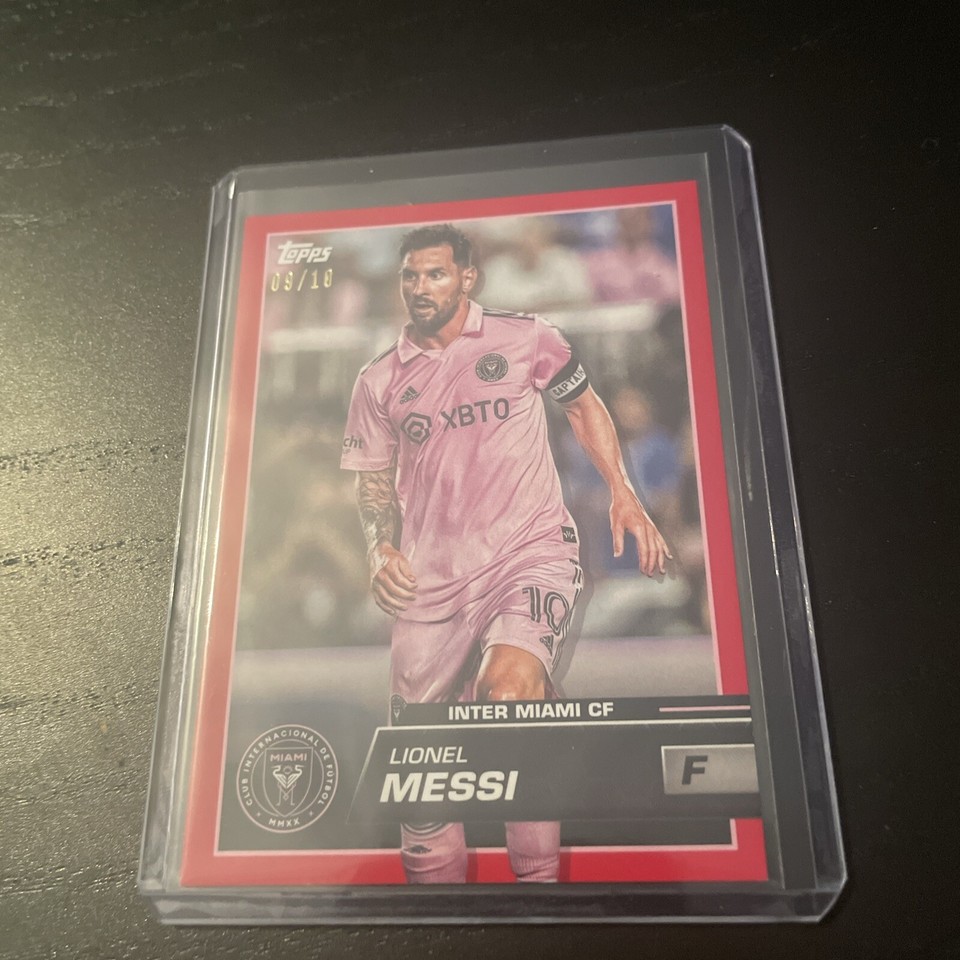 2023 Topps MLS Lionel Messi Red Parallel Soccer Card #09/10 Inter Miami ...