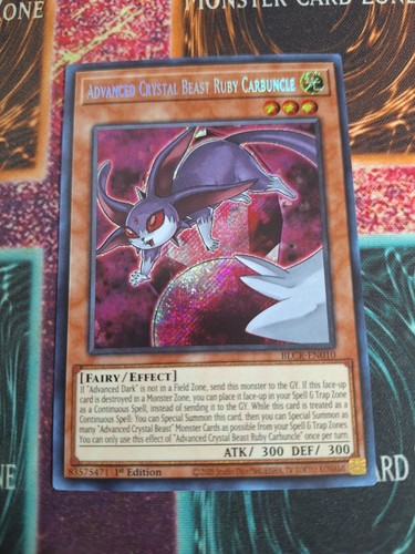 Yu-Gi-Oh! TCG Advanced Crystal Beast Ruby Carbuncle BLCR-EN010 Secret ...