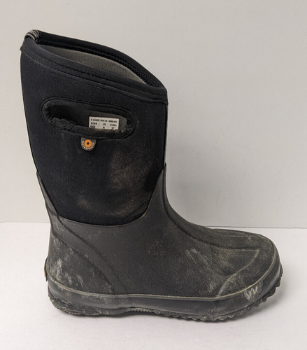 Bogs Classic High Handle Rain Boots, Black, Big Kids 4 M | eBay