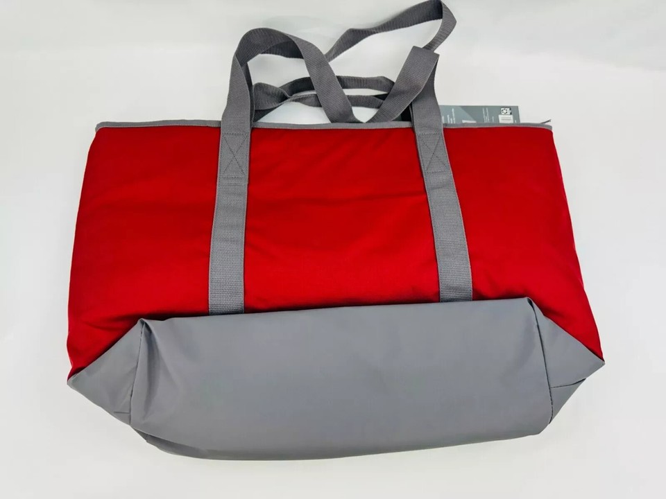 Sams Club Member's Mark Cooler Tote Insulated Shopping Bag Stripes Red ...
