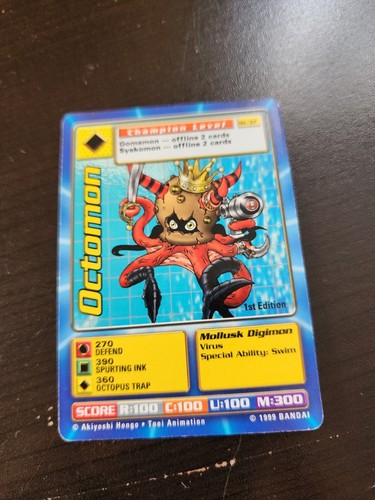 Octomon St-37 1st Edition Digimon Digi-Battle Card Game | eBay