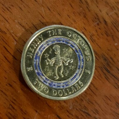 Henry the octopus 2 dollar coin | eBay