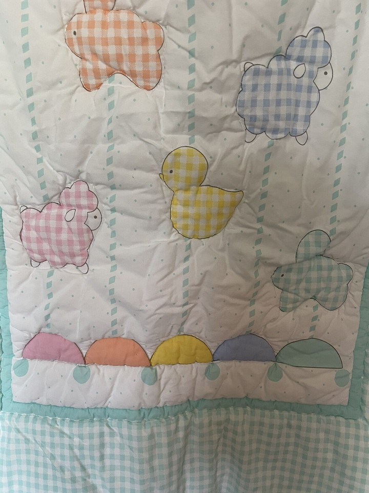 Carter’s Baby Comforter Blanket Quilt 33”x42” Pastel Colors made in USA ...