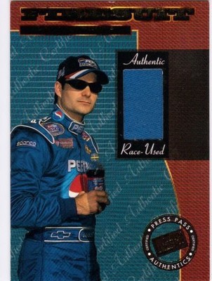 JEFF GORDON 1999 Press Pass Premium Race Used Firesuit Patch Relic #F1 ...