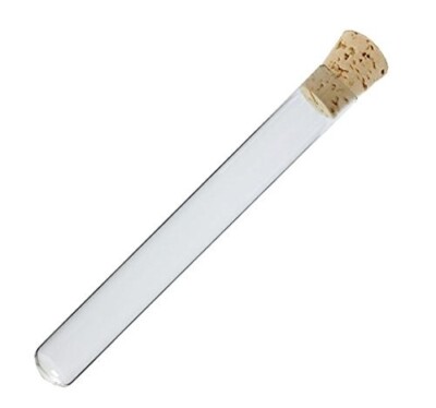 25x200mm Glass Test Tubes with Cork Stoppers, 3.3 Boro 70ml KarterSci ...