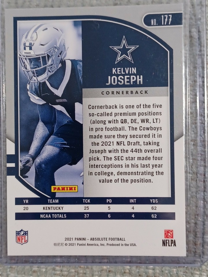 2021 Kelvin Joseph Panini Absolute #177 Football Rookie Card Cowboys | eBay