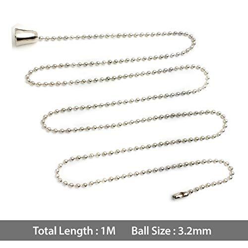 Beaded Pull Chain Extension with Connector for Ceiling Light Fan Silver ...