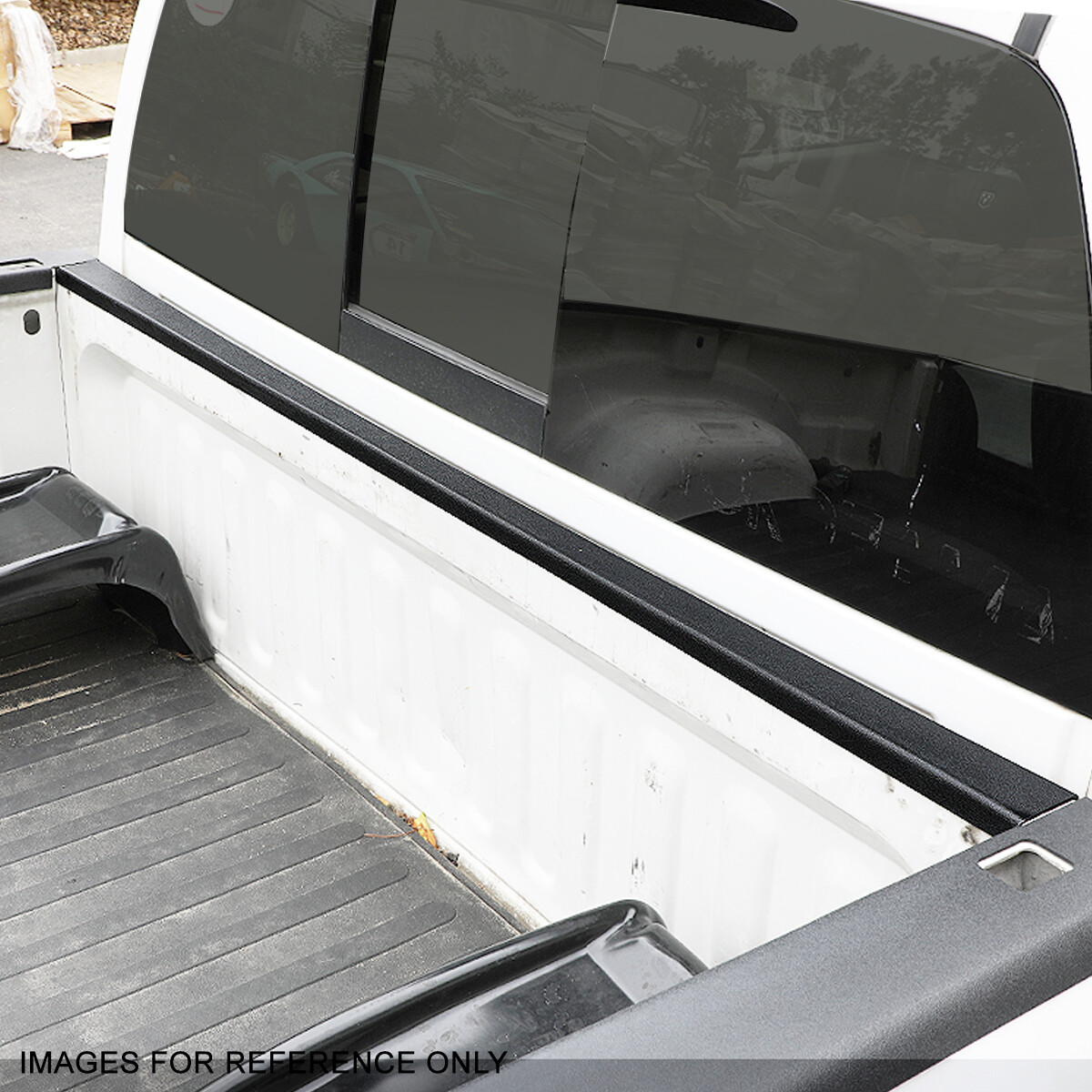 FOR 97-04 DODGE DAKOTA BLACK TAPE-ON FRONT TRUCK BED CAP MOLDING RAIL ...