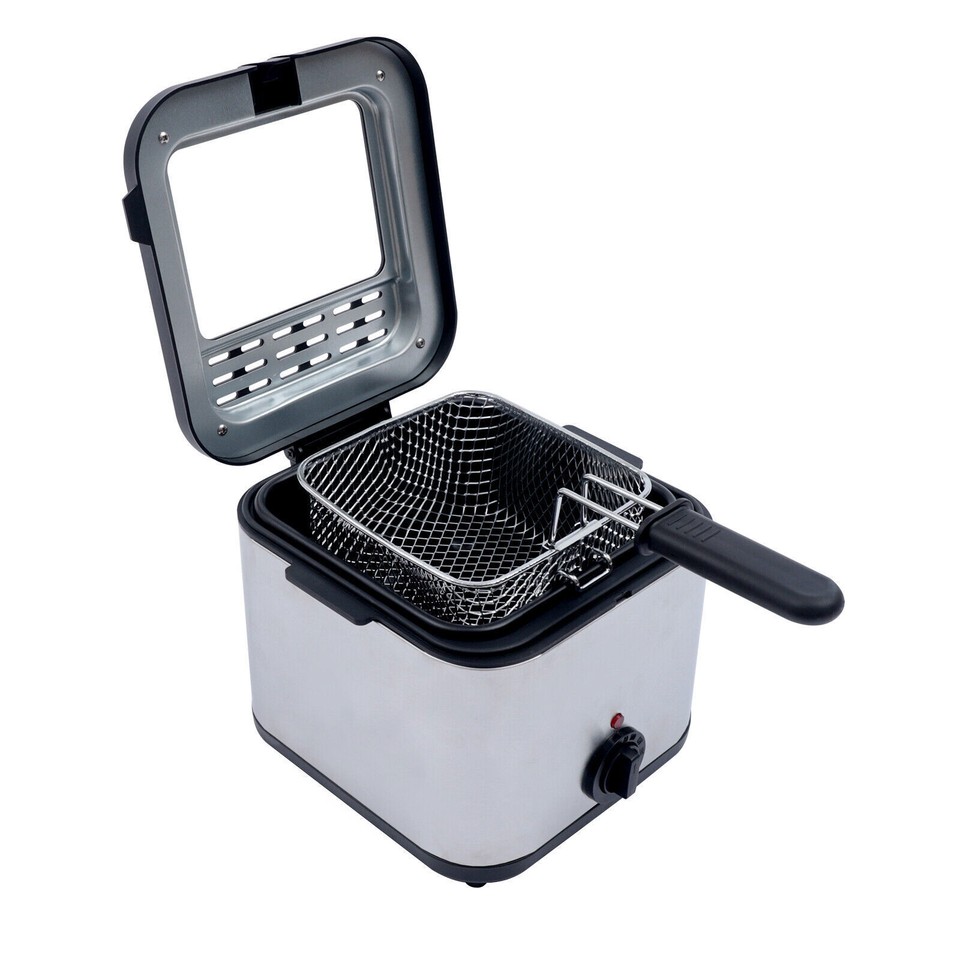 Electric Deep Fryer With Basket Small Fryer Stainless Steel Fish Fryer ...