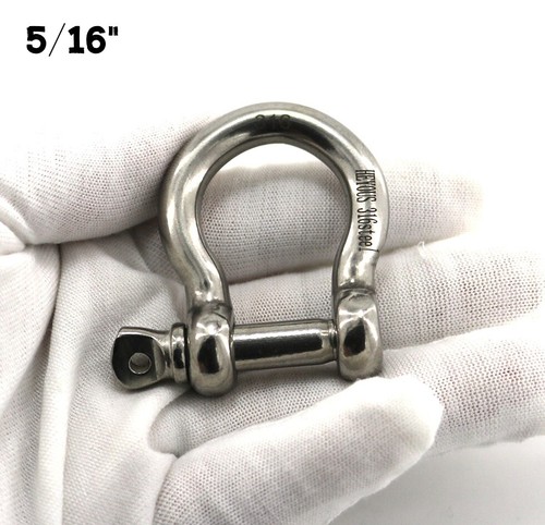 5/16 Clevis Pin D Ring Shackle Bow Anchor 316 Stainless steel Heavy ...
