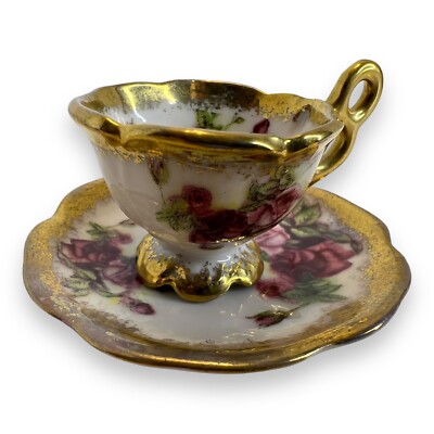 Norcrest Fine China Japan Hand-painted Teacup & Saucer Floral Garden ...