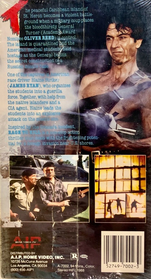 Rage to Kill (VHS, 1988) AIP Home Video New 52749700239| eBay