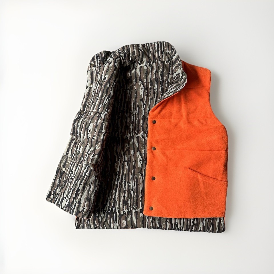 Gamehide Reversible Camo Orange Fleece Insulated Hunting Vest Men’s ...