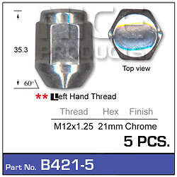 NICE PRODUCTS Chrome Nut B421-5 B421-5 | eBay Australia