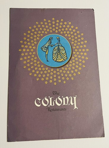Vintage 1950's Restaurant Menu Colony Restaurants Philadelphia | eBay