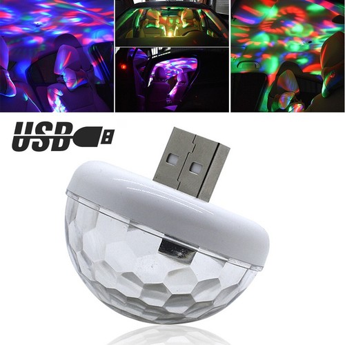 Car Bar Mini USB Disco LED Interior Decor Party Light Colorful Voice ...