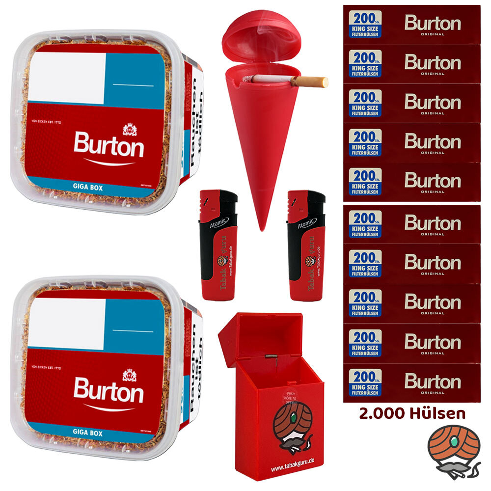 2x Burton GIGA Box Volumentabak à 400g, Hülsen, Strandascher ...