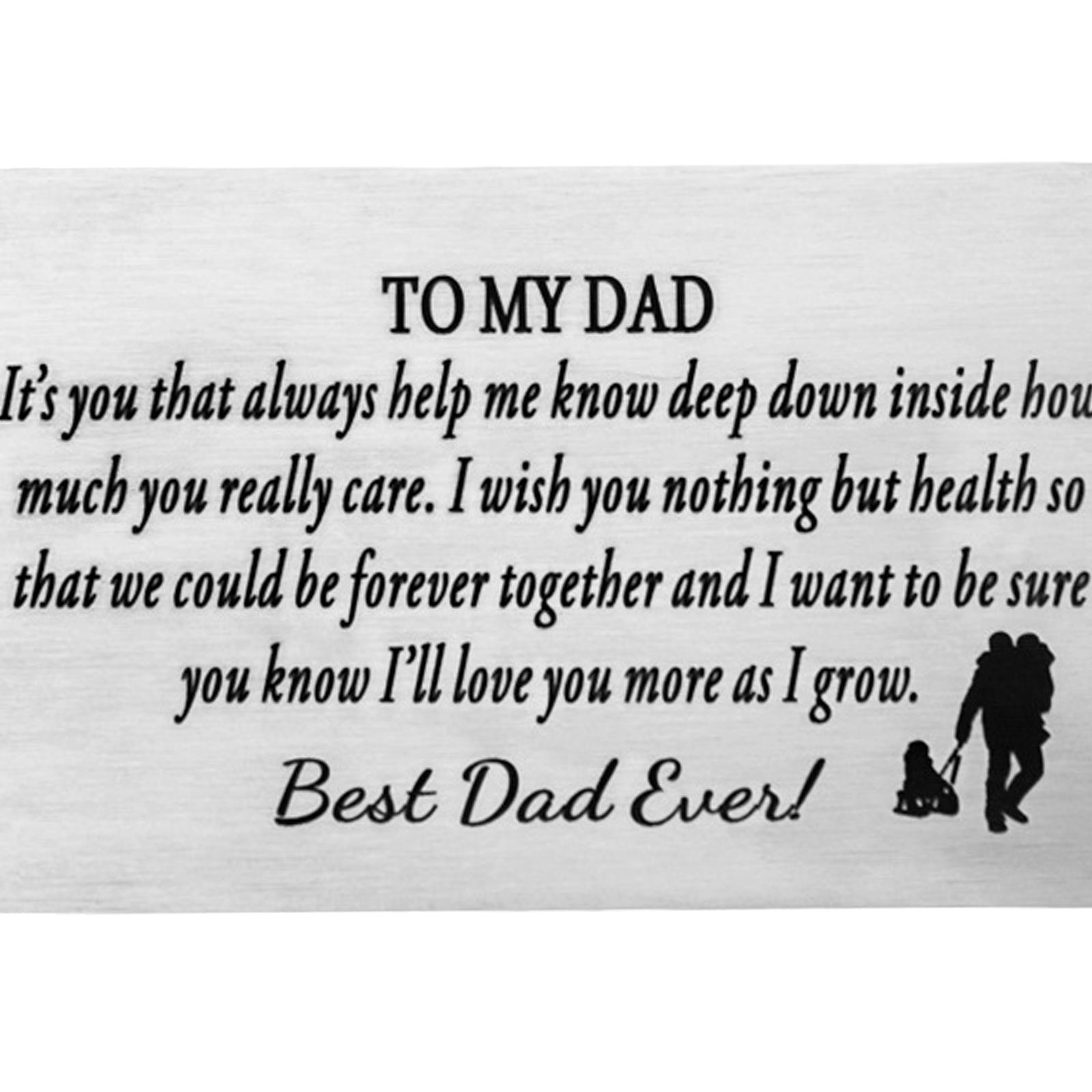 Engraved Wallet Insert Card Metal Insert Note Card for Anniversary ...