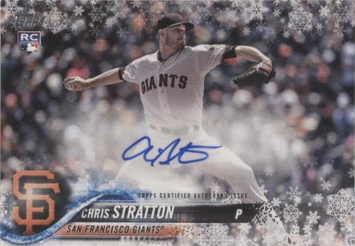 2018 Topps Holiday - Walmart Mega Box Autographs Chris Stratton #A-CT ...