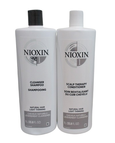 Nioxin System 1 Cleanser and Scalp Therapy 33.8 oz DUO | eBay