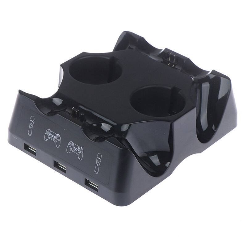 4 in 1 Controller Charging Stand for PS4 PS Move Quad Ch:'h | eBay