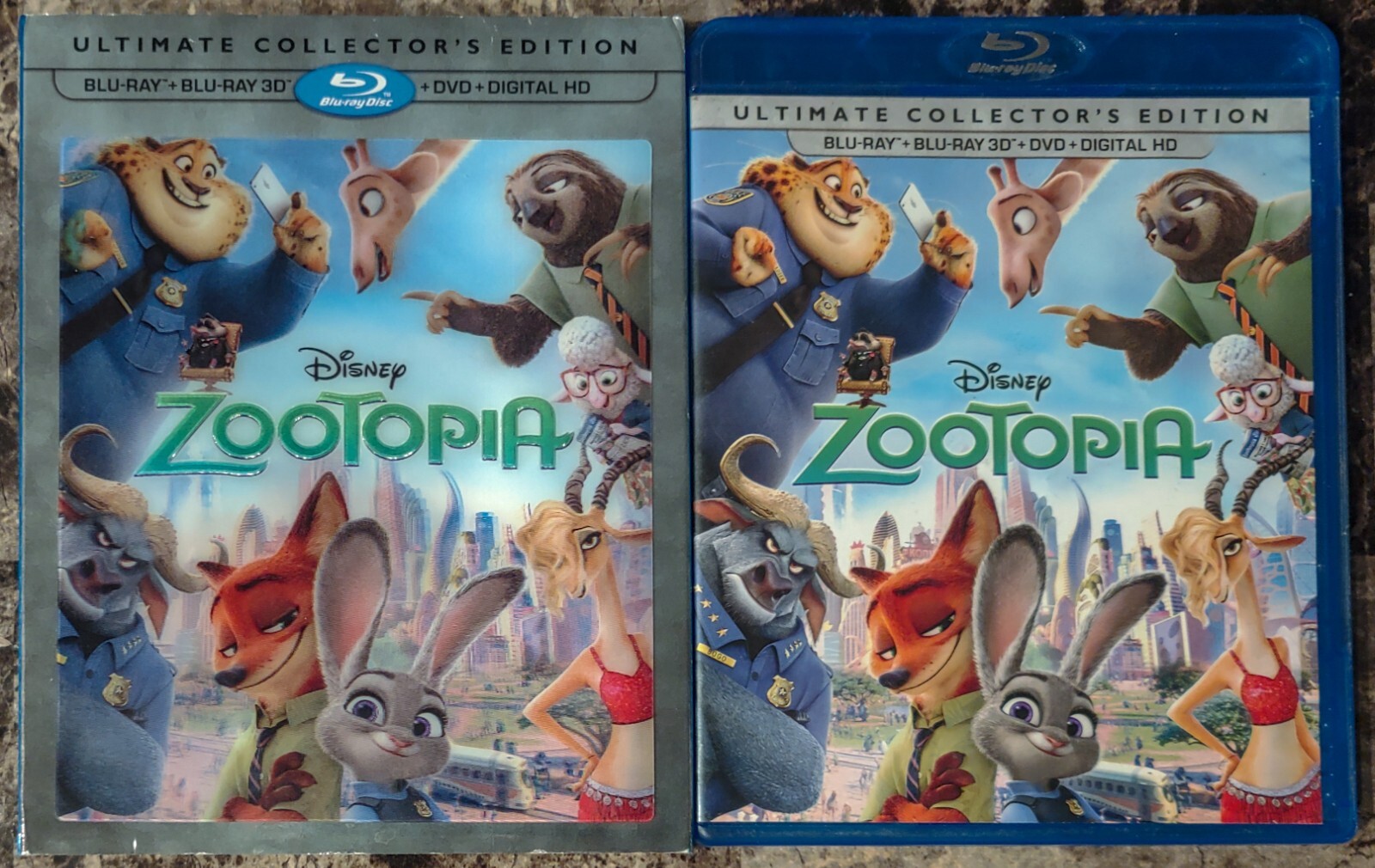 Zootopia 3D Blu-ray DVD Digital Copy, 2016, 3-Disc Set w Lenticular ...