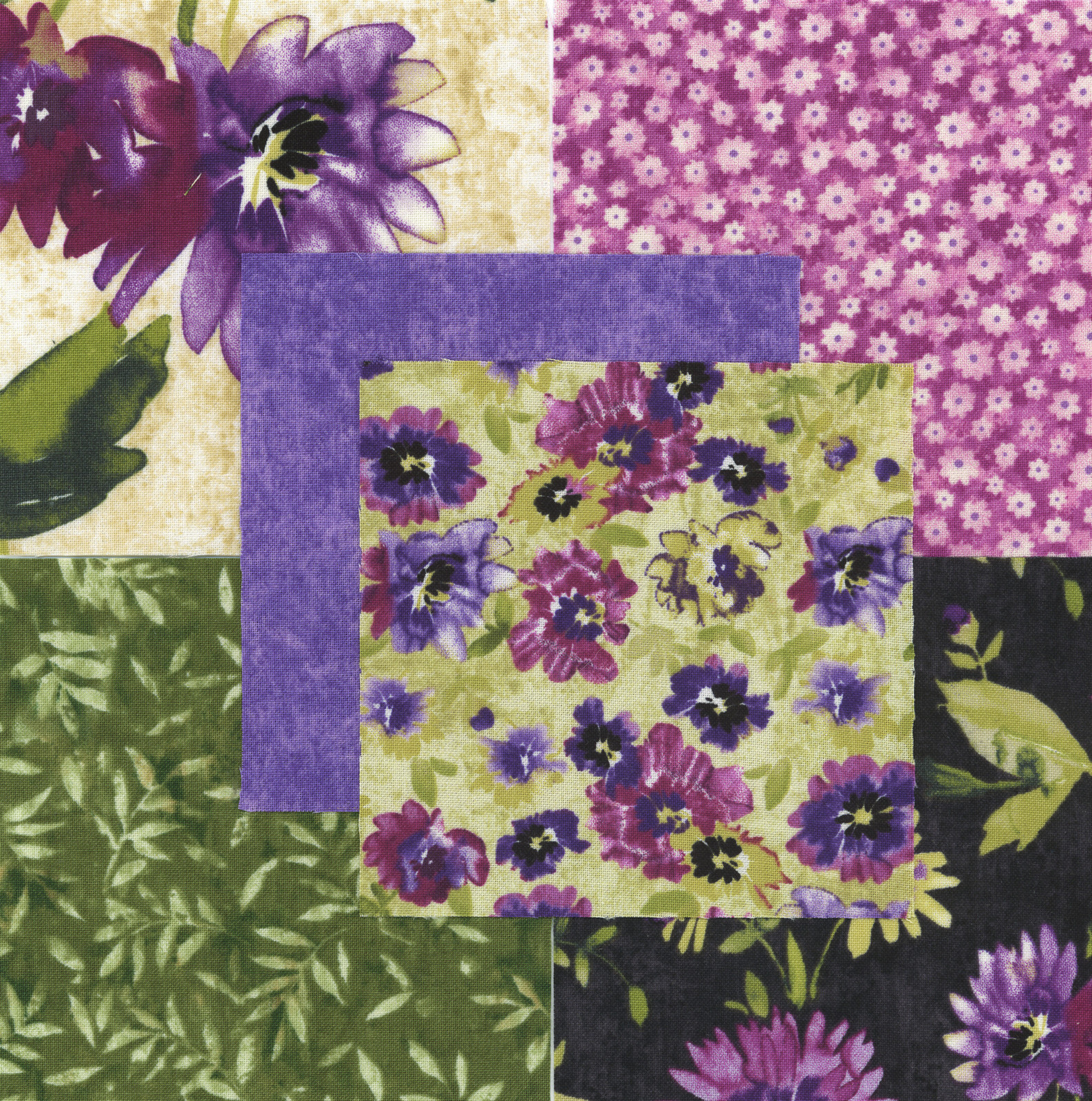 Fragrance Floral 30 4" fabric squares quilting cotton Northcott quilt ...