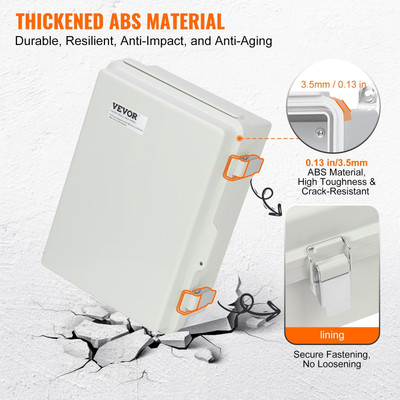 Outdoor Electrical Junction Box 430x330x180mm, IP67 Waterproof, ABS ...