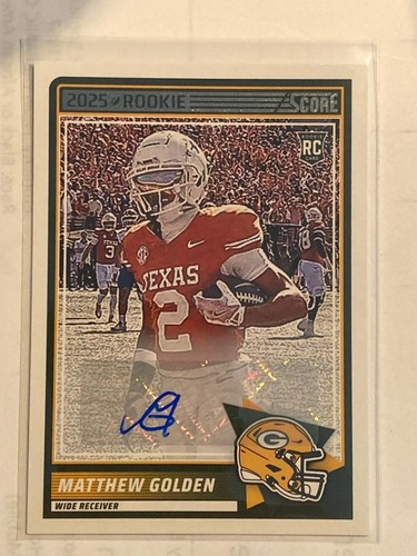 2025 Panini Score Autograph Matthew Golden Rookie "Packers" | eBay