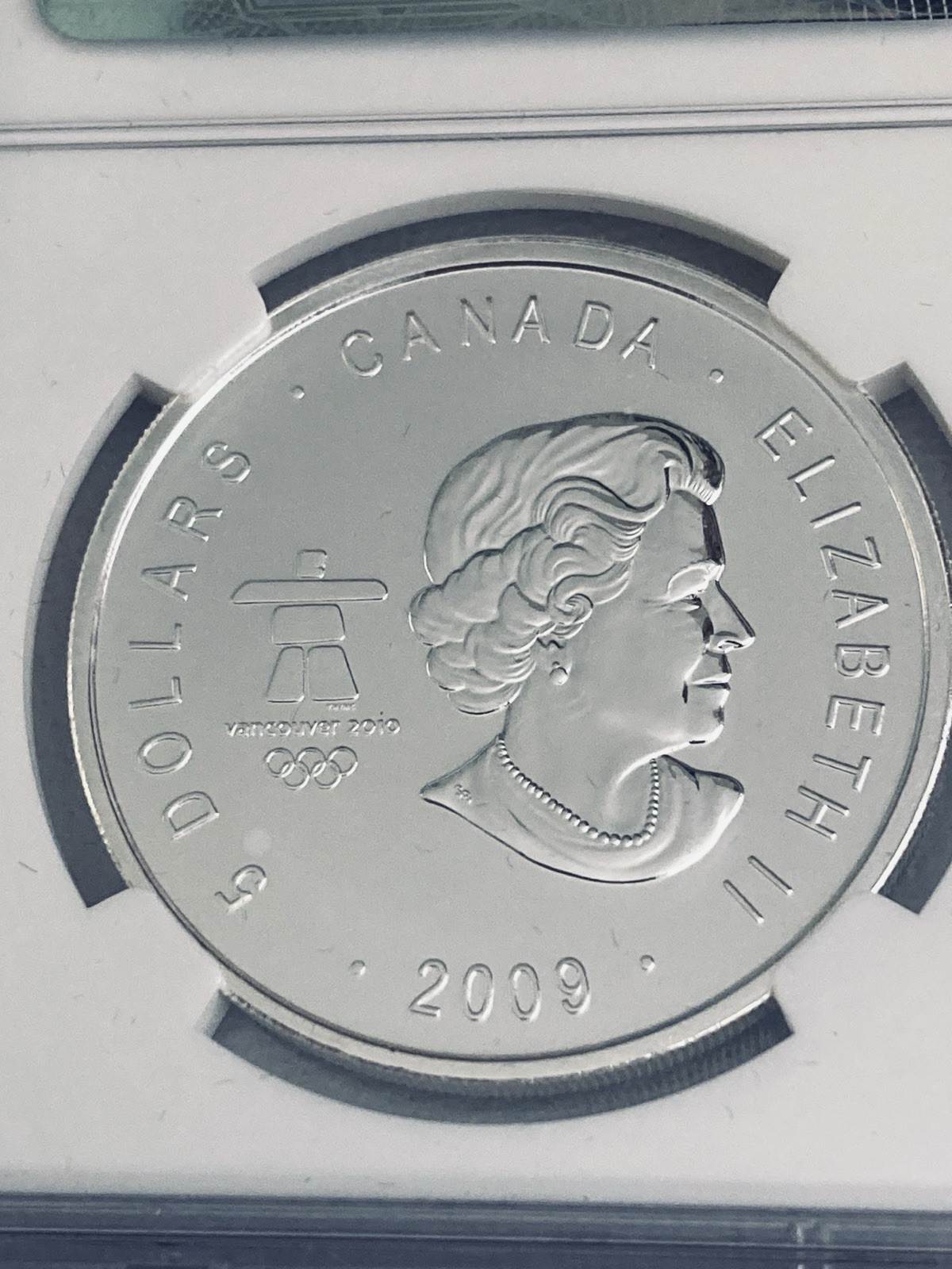 2009 Canada Silver Maple Leaf $5 Dollars 2010 Vancouver Olympics NGC ...