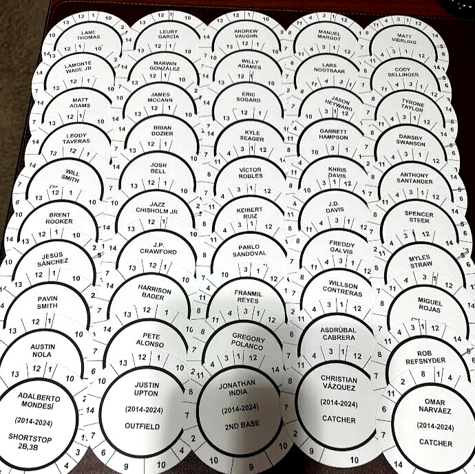 AVERAGE 100 (2014-2024) pre-cut Cadaco All-Star Baseball Discs | eBay