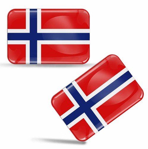 3D Gel Domed Norway Flag Norwegian Sticker Norge Logo Emblem Badge ...