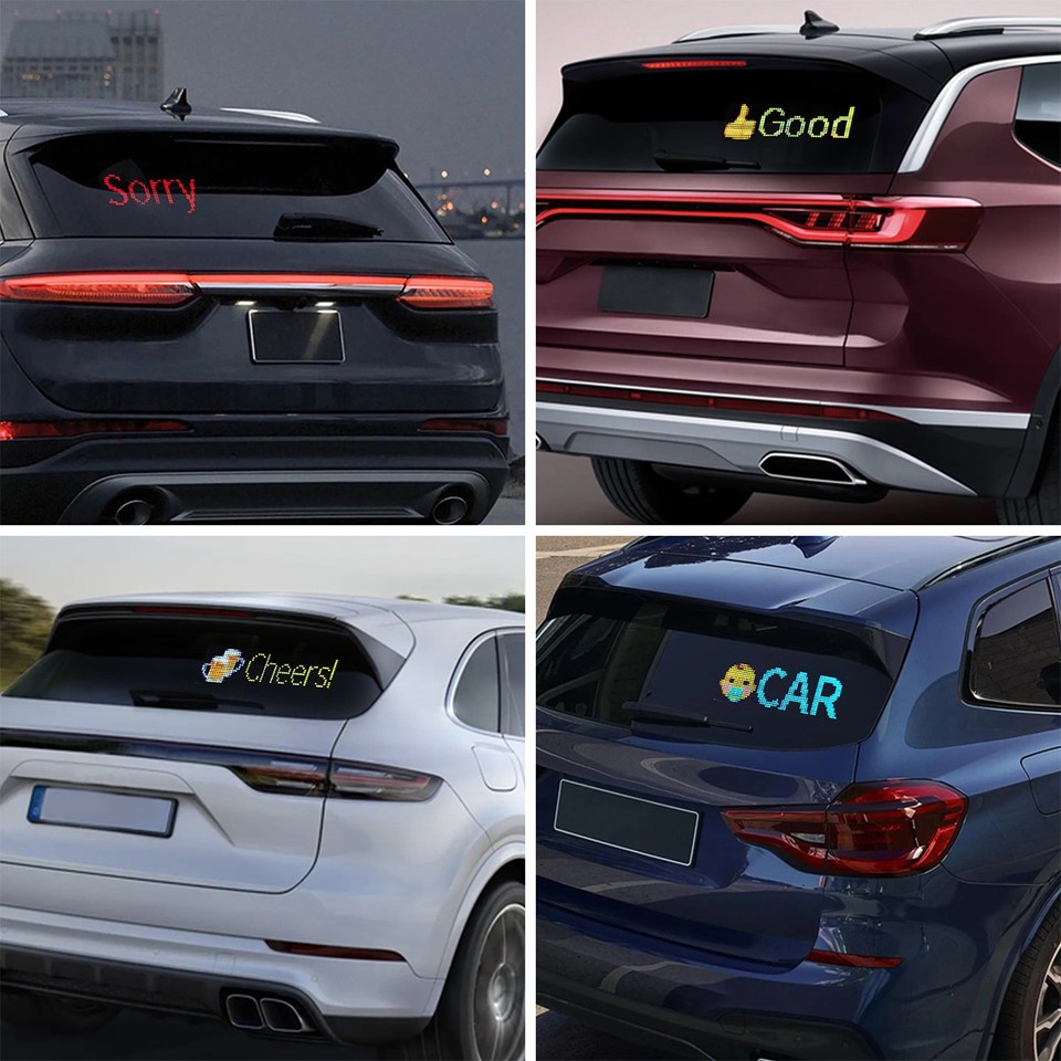 Devil Eyes Light for Car - LED Display Screen DIY Truck Windshield Eyes ...
