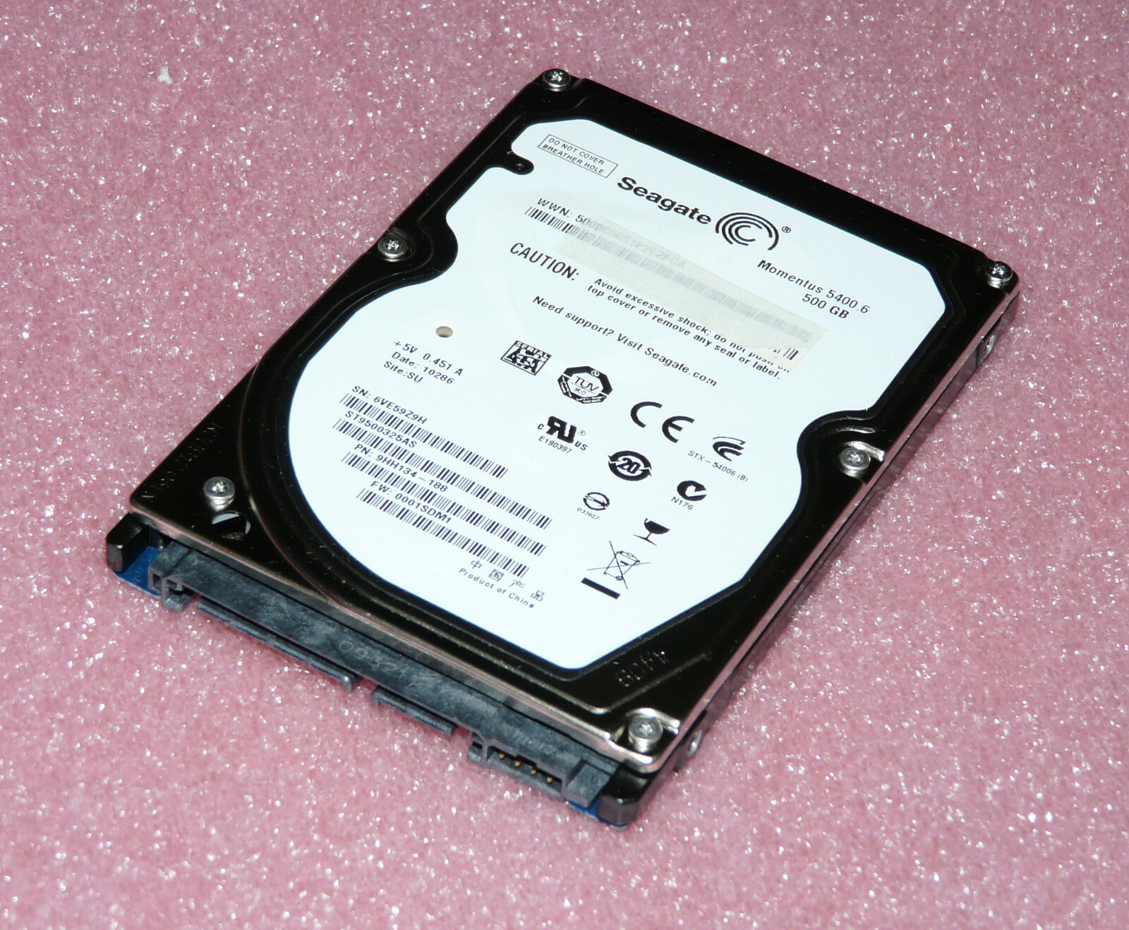 500GB SEAGATE Momentus ST9500325AS Notebook Festplatte 5400rpm SATA ...