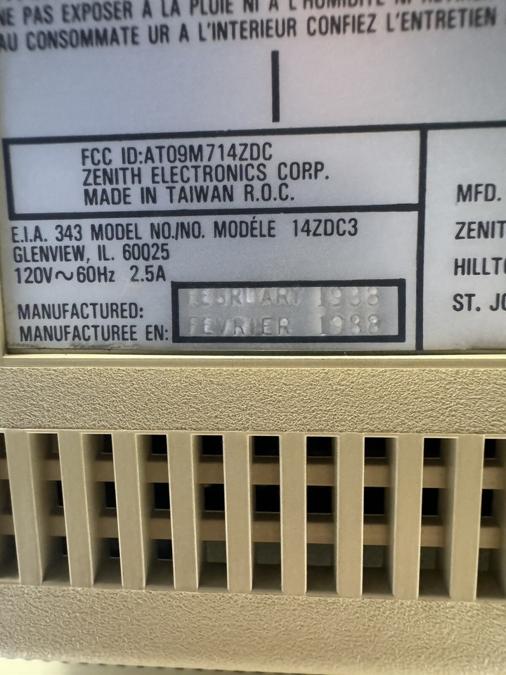 Vintage Zenith Data Systems 14ZDC3 Eazy PC Computer Powers Up | eBay