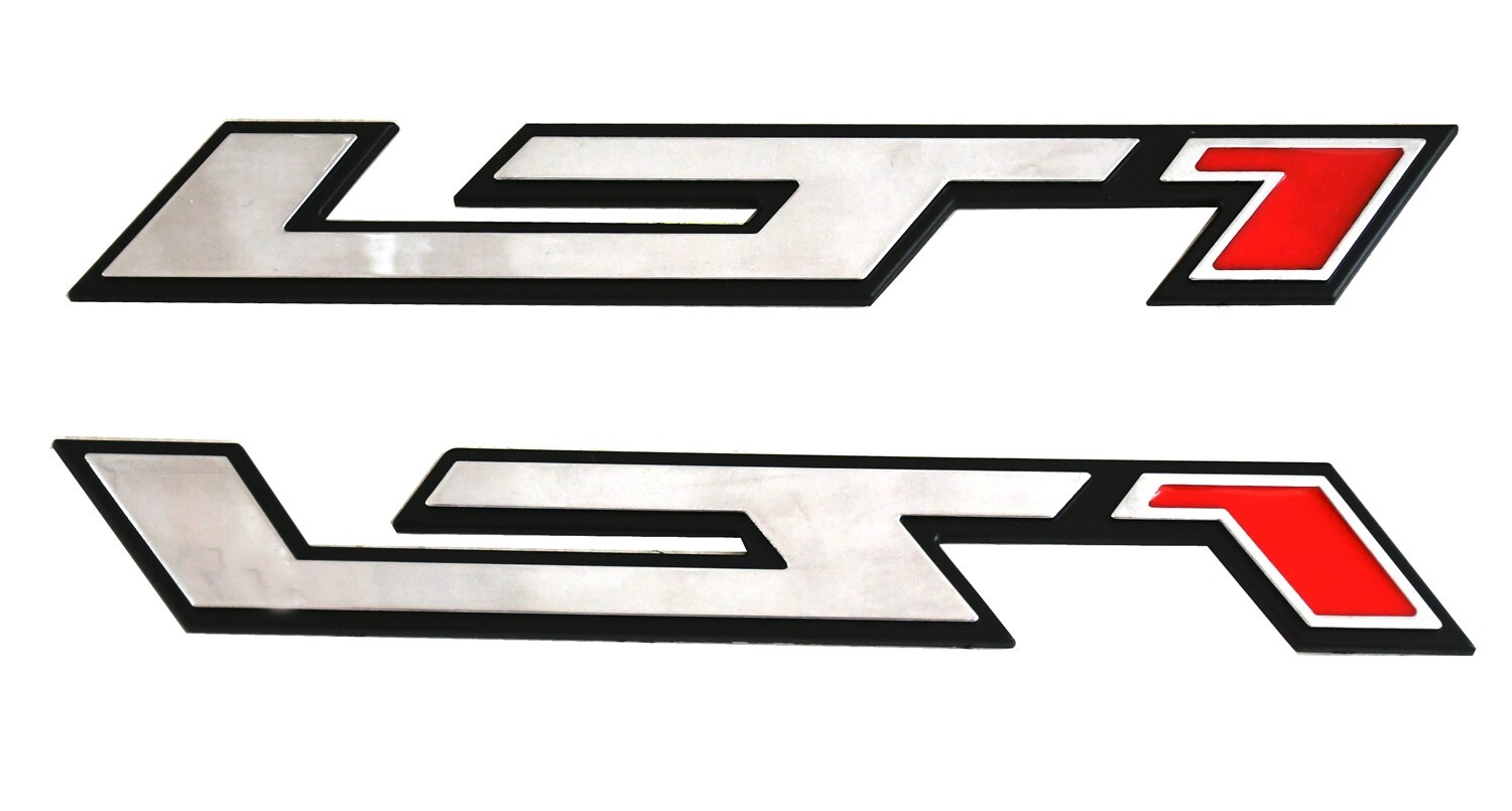2Pcs LT1 Emblems 3D Left Right Engine Hood Badge for Corvette C4 C7 ...