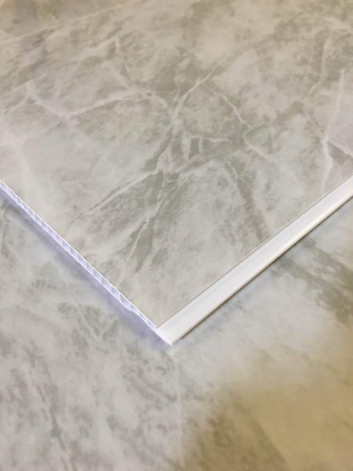 Grey Panels, Tile Effect Cladding, Sparkle Bathroom Shower Wall Panels ...