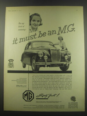 1957 MG Magnette Advertisement | eBay