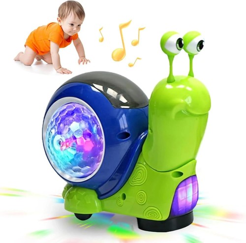 Luminous Snail Toy,Snail Toy for Baby,Electric Snail Crawling Toy,Light ...